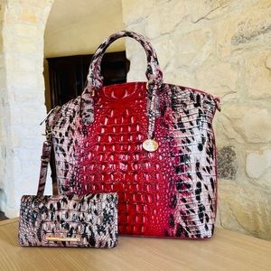 Brahmin | Bags | Brahmin Ruby Prowl Leopard Large Duxbury Satchelwallet ...